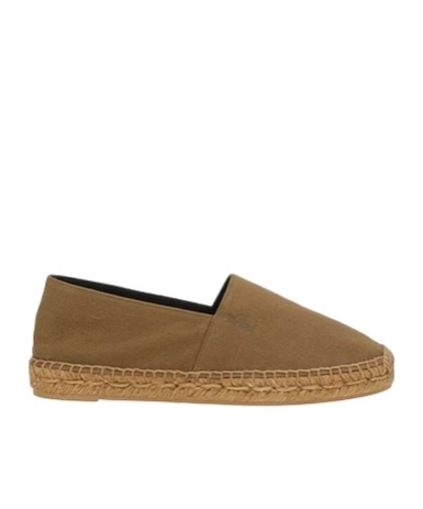 Saint Laurent Minimalist Canvas Flat Shoes - Green