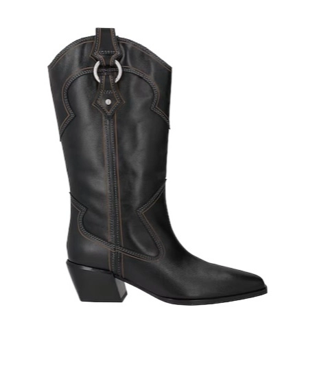 Rag & Bone Embroidered Denim Boots - Black