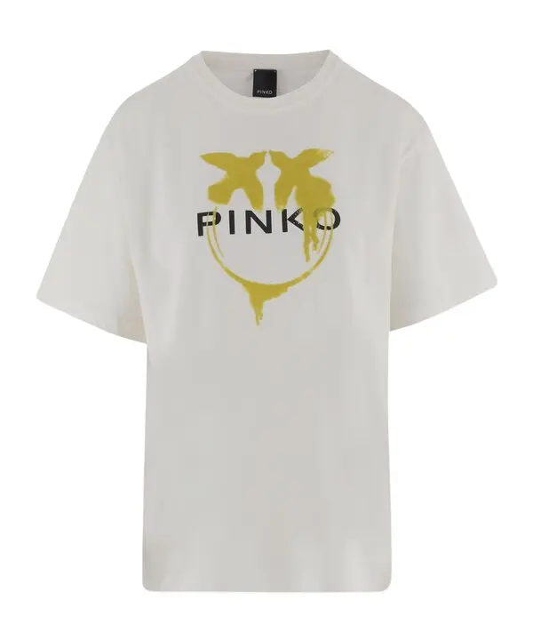 Pinko Logo Print Cotton T-shirt - No