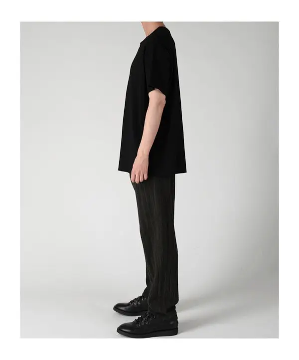 Yohji Yamamoto Cotton Single Jersey Round Neck Short Slv