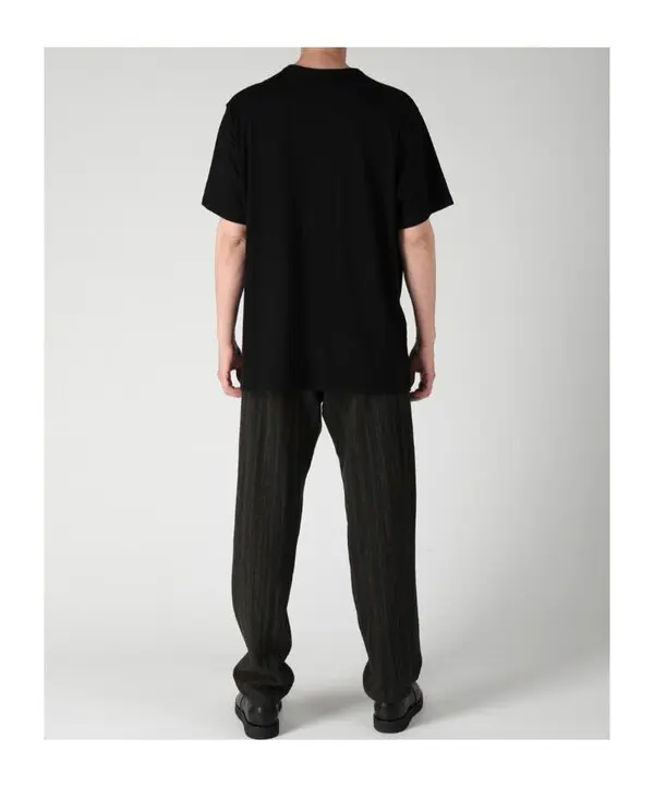 Yohji Yamamoto Cotton Single Jersey Round Neck Short Slv