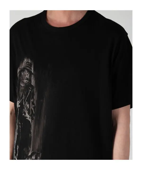 Yohji Yamamoto Cotton Single Jersey Round Neck Short Slv