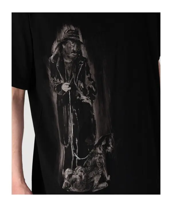 Yohji Yamamoto Cotton Single Jersey Round Neck Short Slv