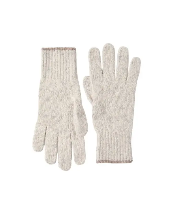Brunello Cucinelli Ribbed-cuff Knit Gloves - Pearly