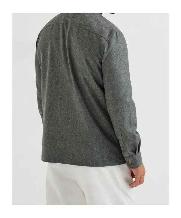 Brunello Cucinelli Flannel Double-pocket Shirt