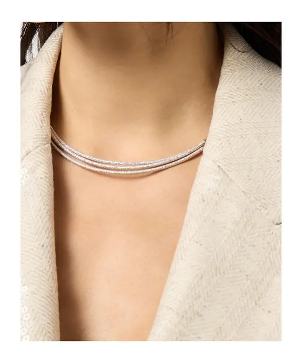 Brunello Cucinelli Sterling Silver Layered Necklace