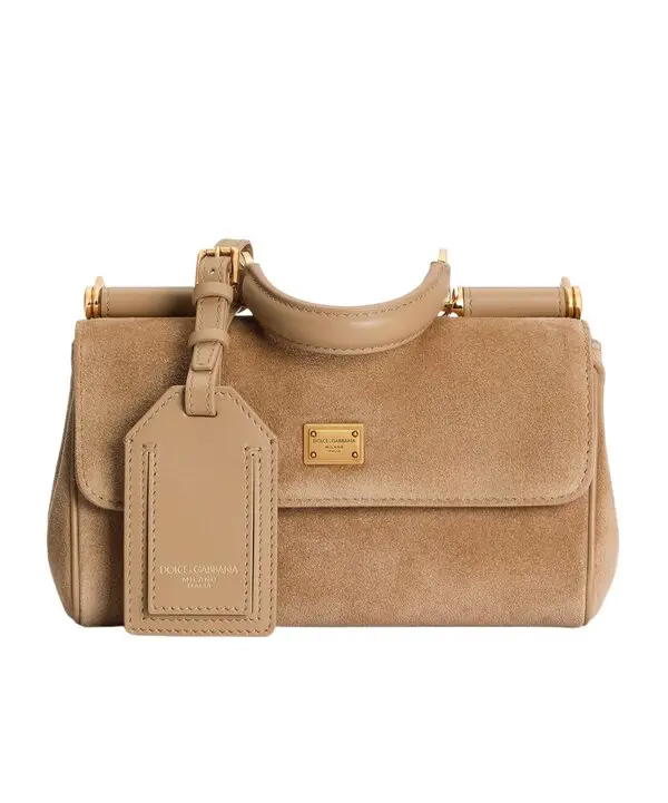 Dolce & Gabbana Mini My Sicily Handbag In Split Leather - Multicolor