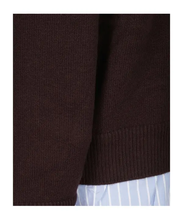 Acne Studios Layered Wool Sweater - Dark Brown