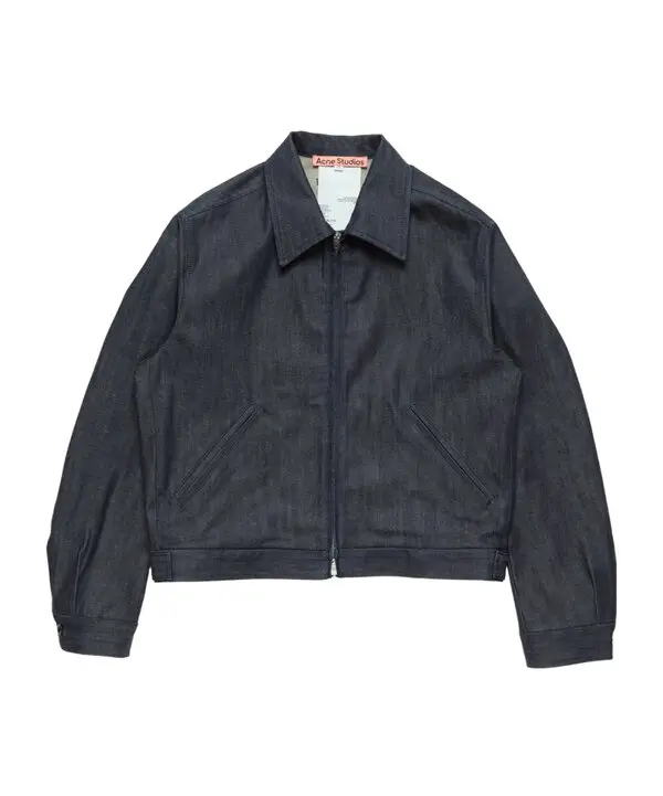 Acne Studios Branded Selvedge Denim Jacket - Indigo