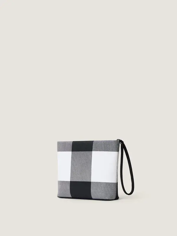 Givenchy Pouch In Checked Canvas