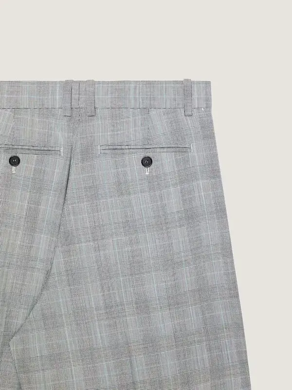 Givenchy Double Pleat Checked Pants In Wool