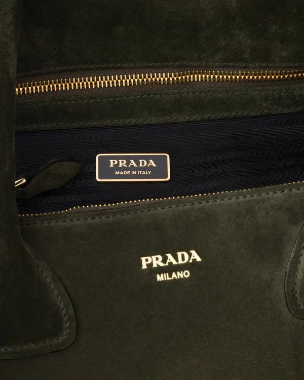 Prada Large Suede Tote Bag