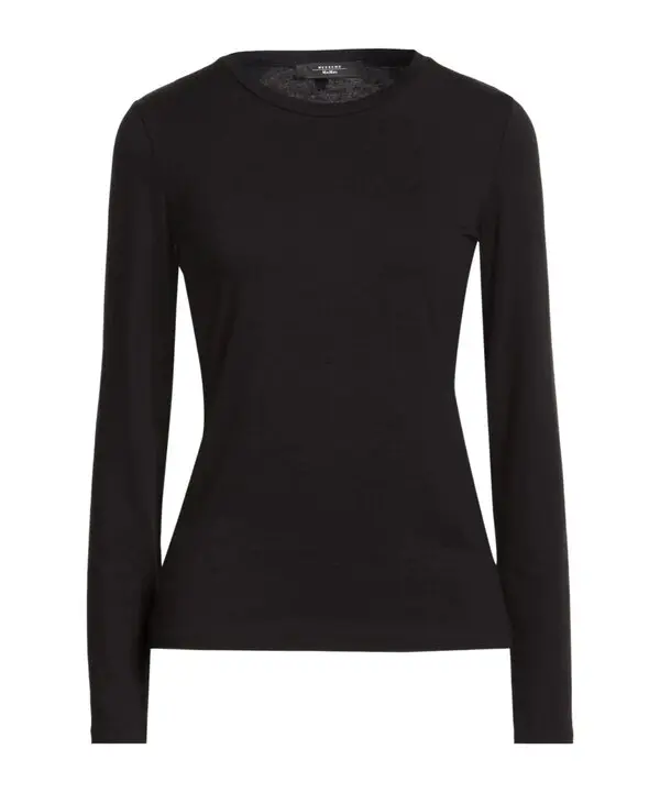 Max Mara Basic Solidcolor Longsleeve Tshirt - Black