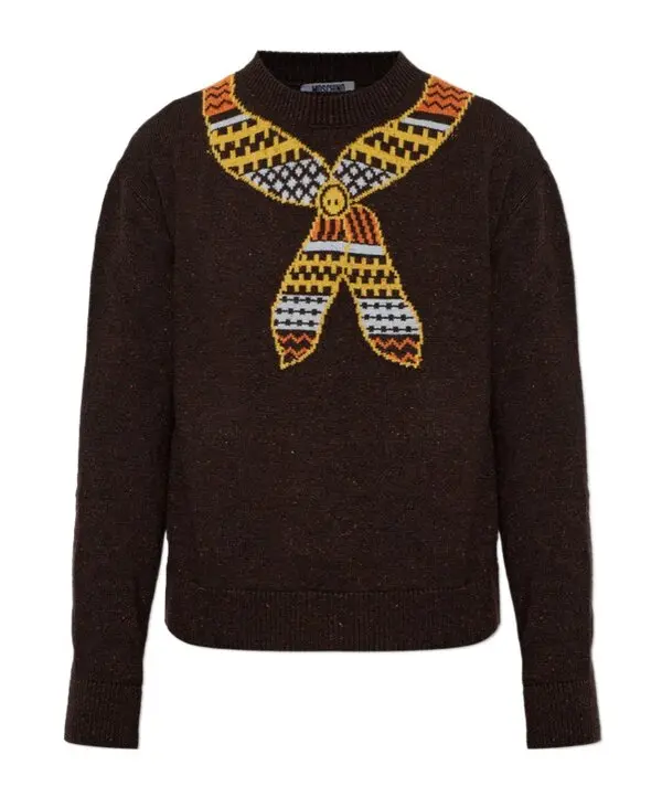 Moschino Long-sleeved Sweater - Brown