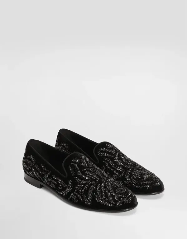 Dolce & Gabbana Velvet Loafers