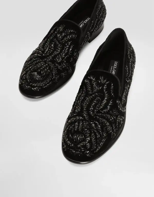Dolce & Gabbana Velvet Loafers