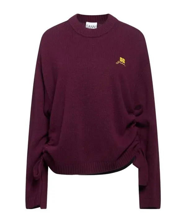 GANNI Solidcolor Knit Top - Red