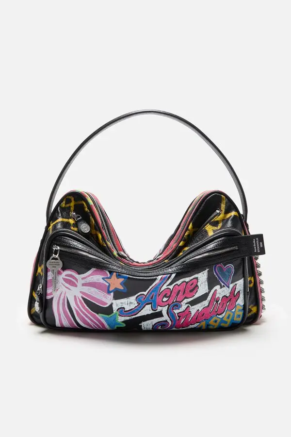 Acne Studios Camero Camera Bag With Punk-inspired Print