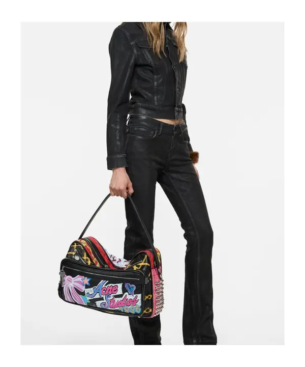 Acne Studios Camero Camera Bag With Punk-inspired Print