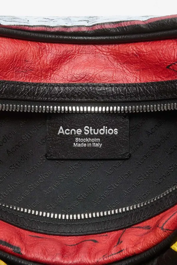 Acne Studios Camero Camera Bag With Punk-inspired Print