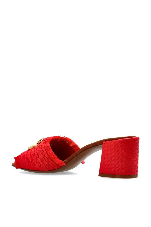 Dolce & Gabbana Open-toe High-heeled Sandals With Ruffled Straps And Dg Logo