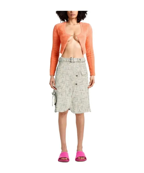 GANNI Multicolor Bodycon Midi Skirt With Tassels