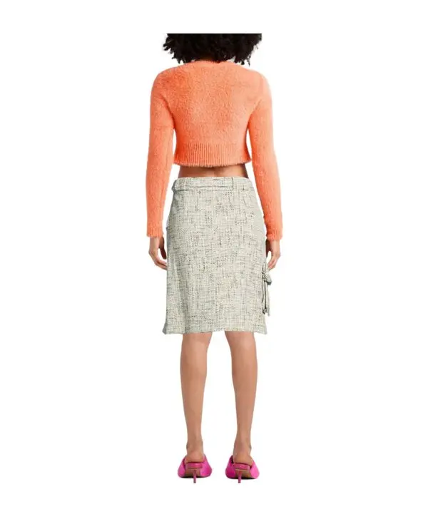 GANNI Multicolor Bodycon Midi Skirt With Tassels