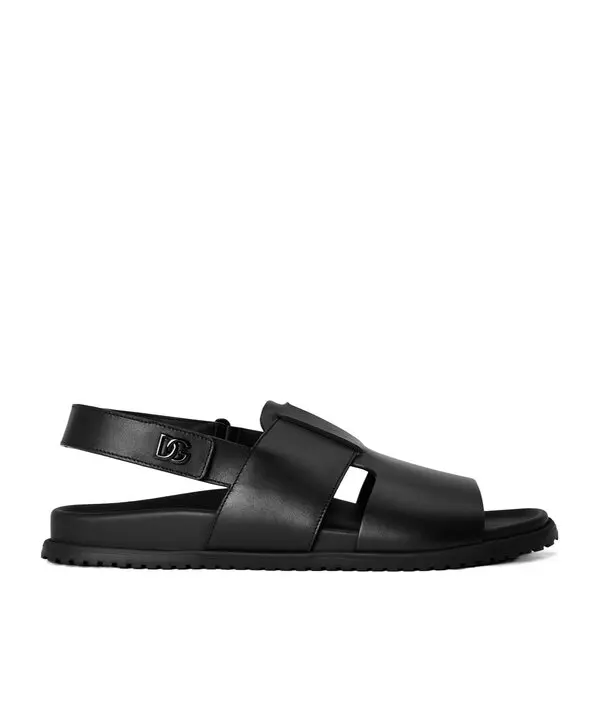Dolce & Gabbana Simple Flat Sandals - Black