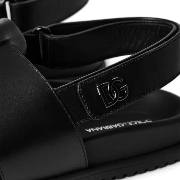 Dolce & Gabbana Flat Leather Sandals