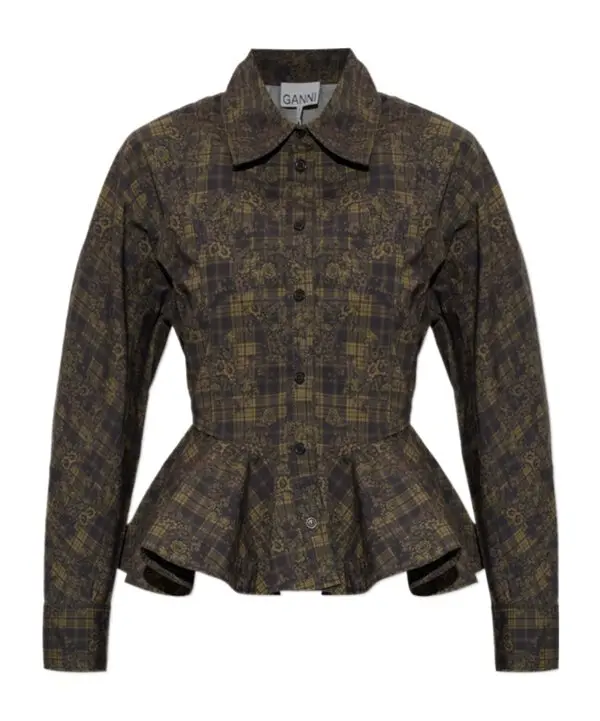 GANNI Graphic Top - Green