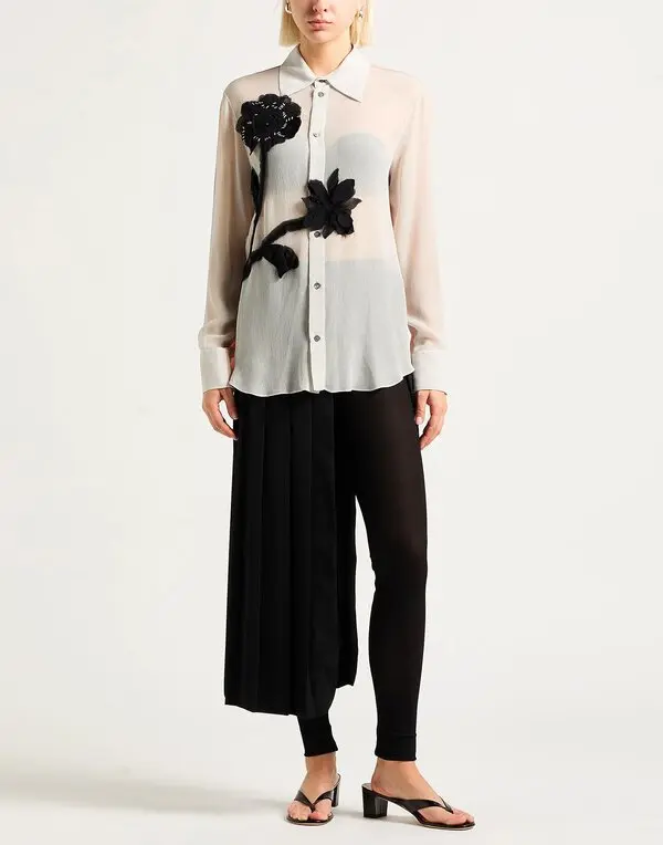 Marni Long Sleeve Floral Embellished Shirt
