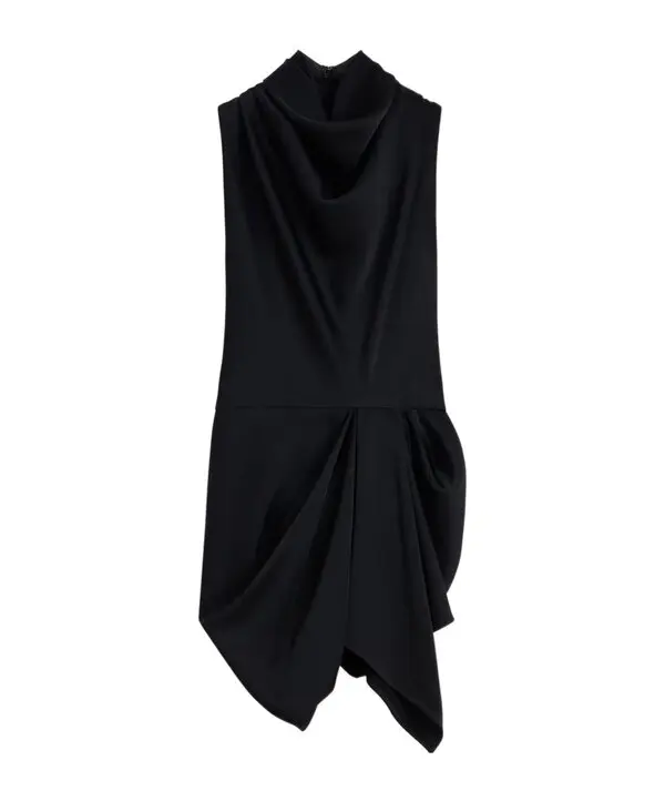 Givenchy Draped Top In Crepe Satin - Black