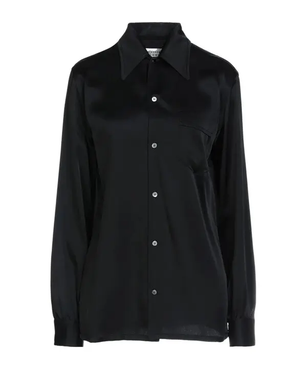 MAISON MARGIELA Simple Long-sleeved Shirt - Black