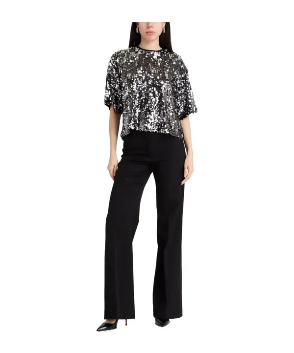Max Mara Solidcolor Shortsleeve Mesh Tshirt