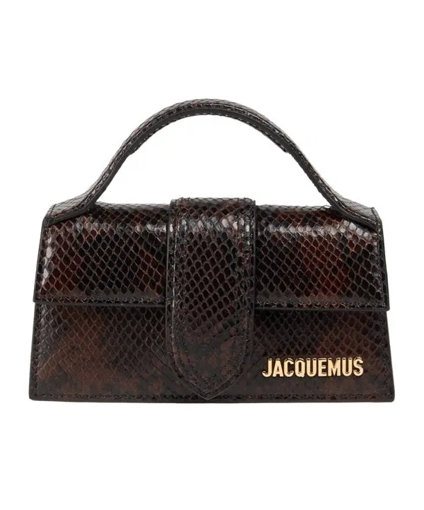 Jacquemus Small Snake-print Handbag - Brown
