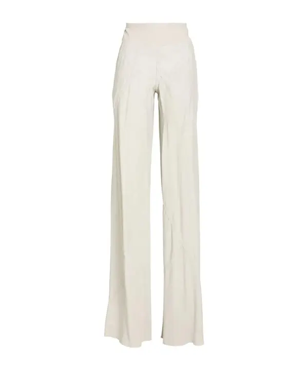 Rick Owens Satin Flare Pants - Grey
