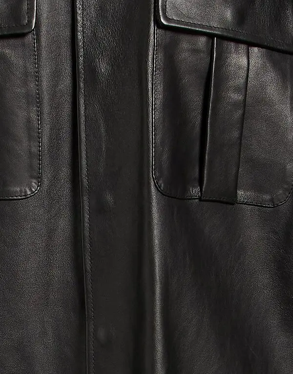 MAISON MARGIELA Solidcolor Leather Shirt