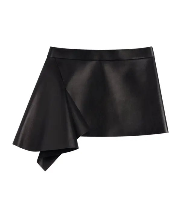 Givenchy Slashed Leather Mini Skirt