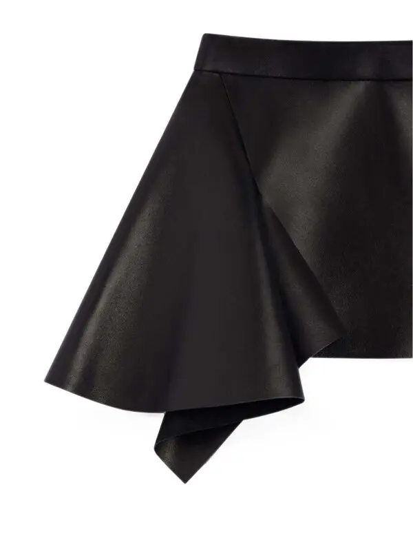 Givenchy Slashed Leather Mini Skirt