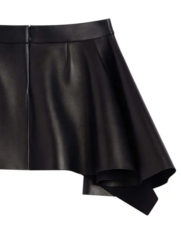 Givenchy Slashed Leather Mini Skirt
