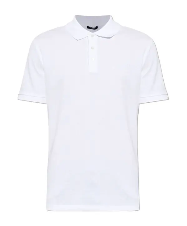Balmain Logo Detailed Short Sleeved Polo Shirt