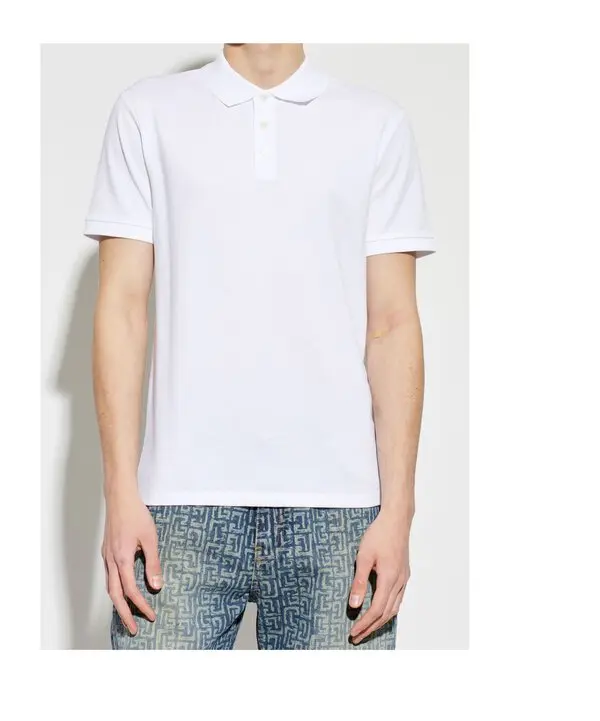 Balmain Logo Detailed Short Sleeved Polo Shirt