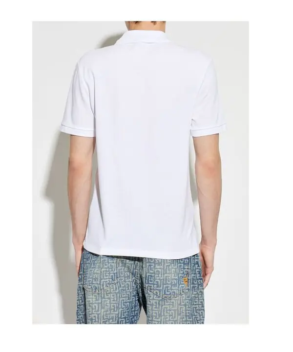 Balmain Logo Detailed Short Sleeved Polo Shirt