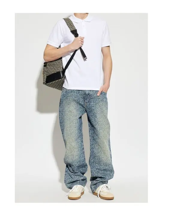 Balmain Logo Detailed Short Sleeved Polo Shirt