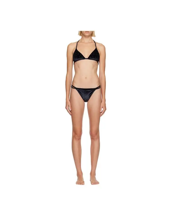 Balmain Stud-embellished Velvet Bikini