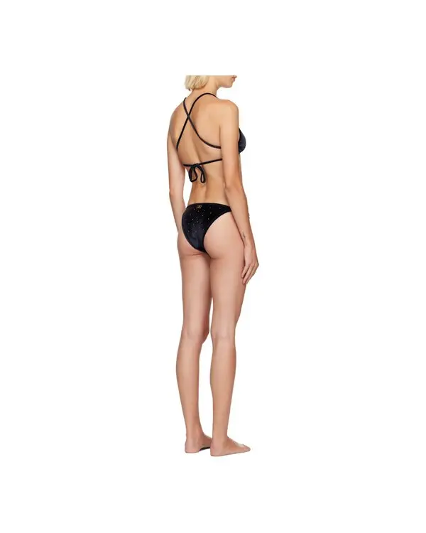 Balmain Stud-embellished Velvet Bikini
