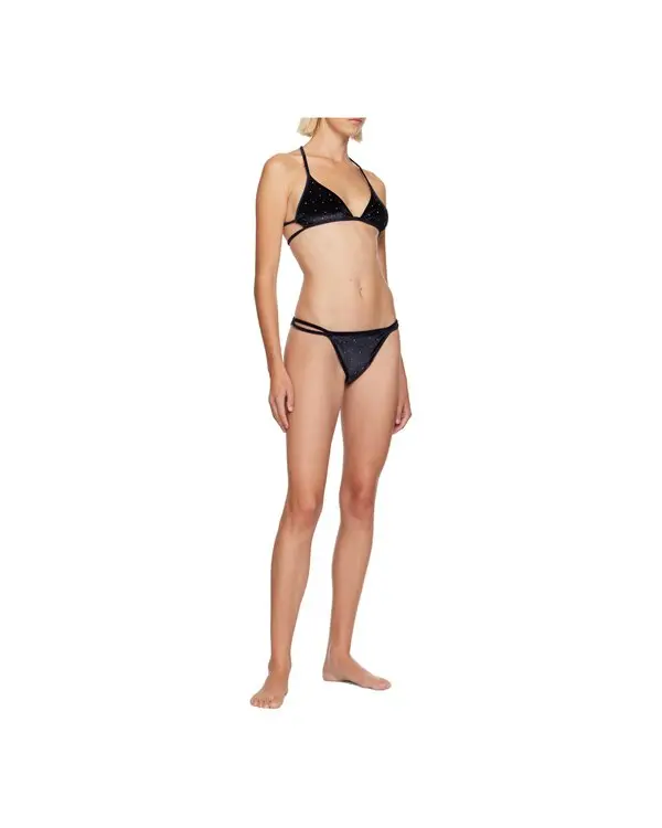 Balmain Stud-embellished Velvet Bikini
