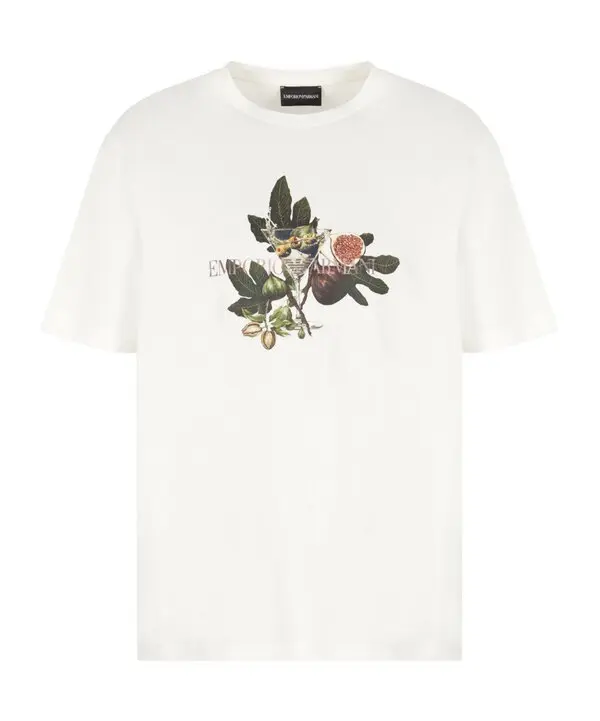 Emporio Armani Offwhite Crewneck Shortsleeve Tee