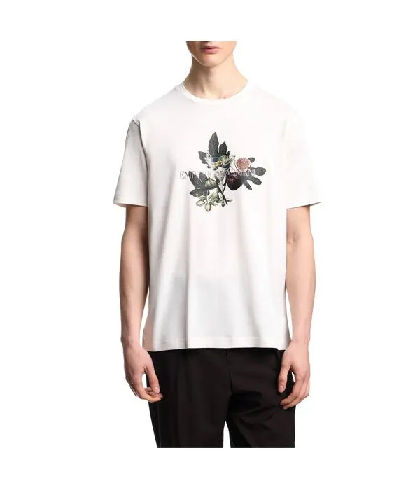 Emporio Armani Offwhite Crewneck Shortsleeve Tee