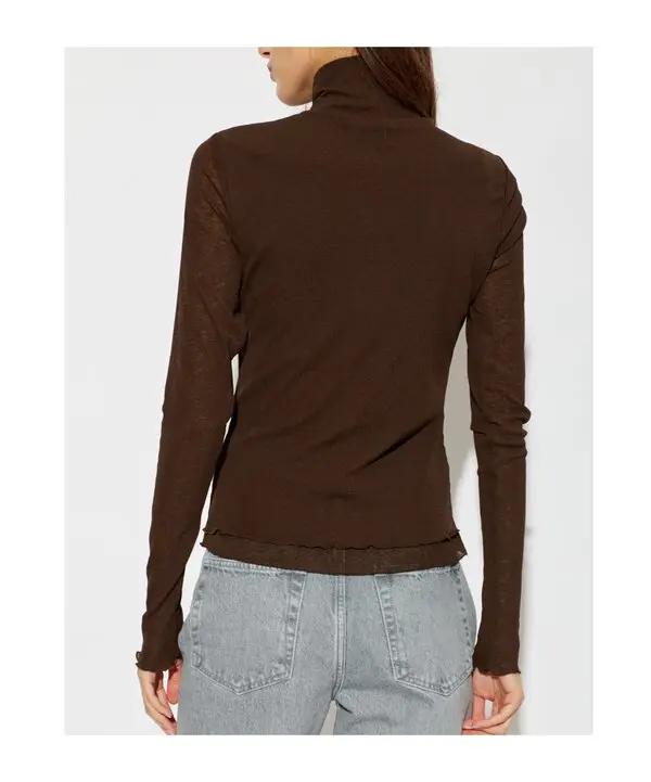 GANNI Turtleneck In Marl Mesh